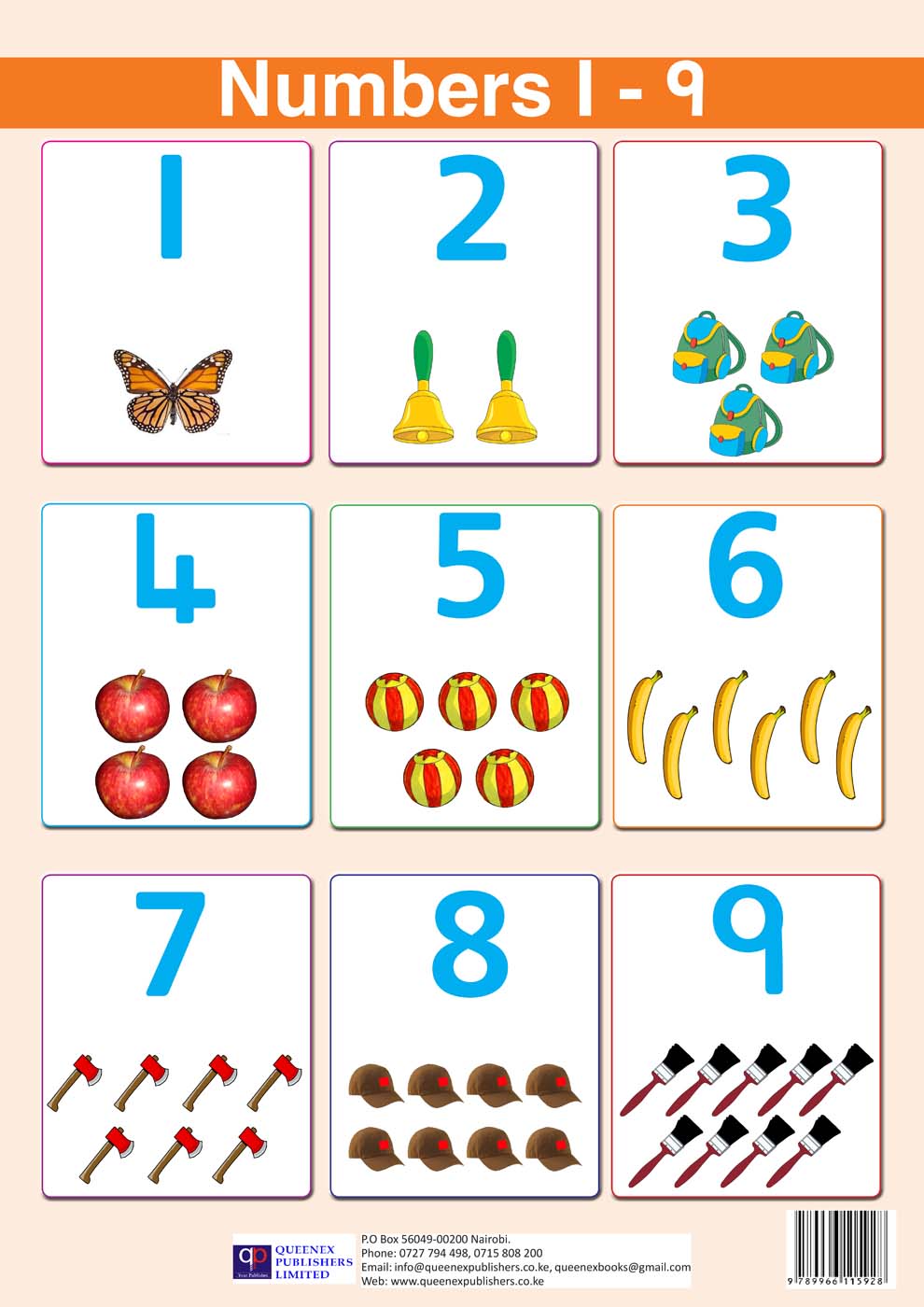 Numbers 1 9 With Pictures Queenex Publishers Limited